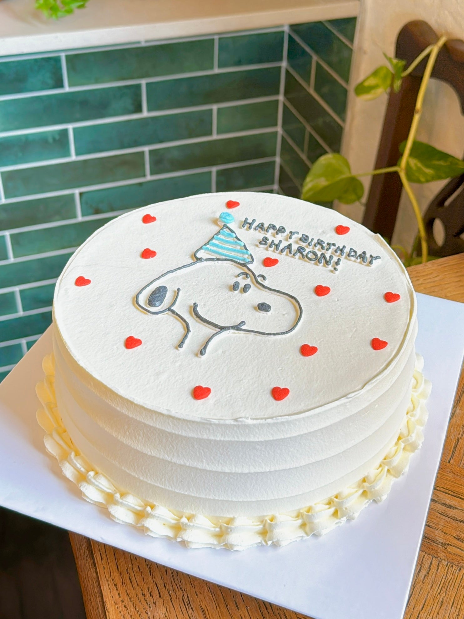 Snoopy Birthday Cake (Whole) | Cafe Guilty Pleasure