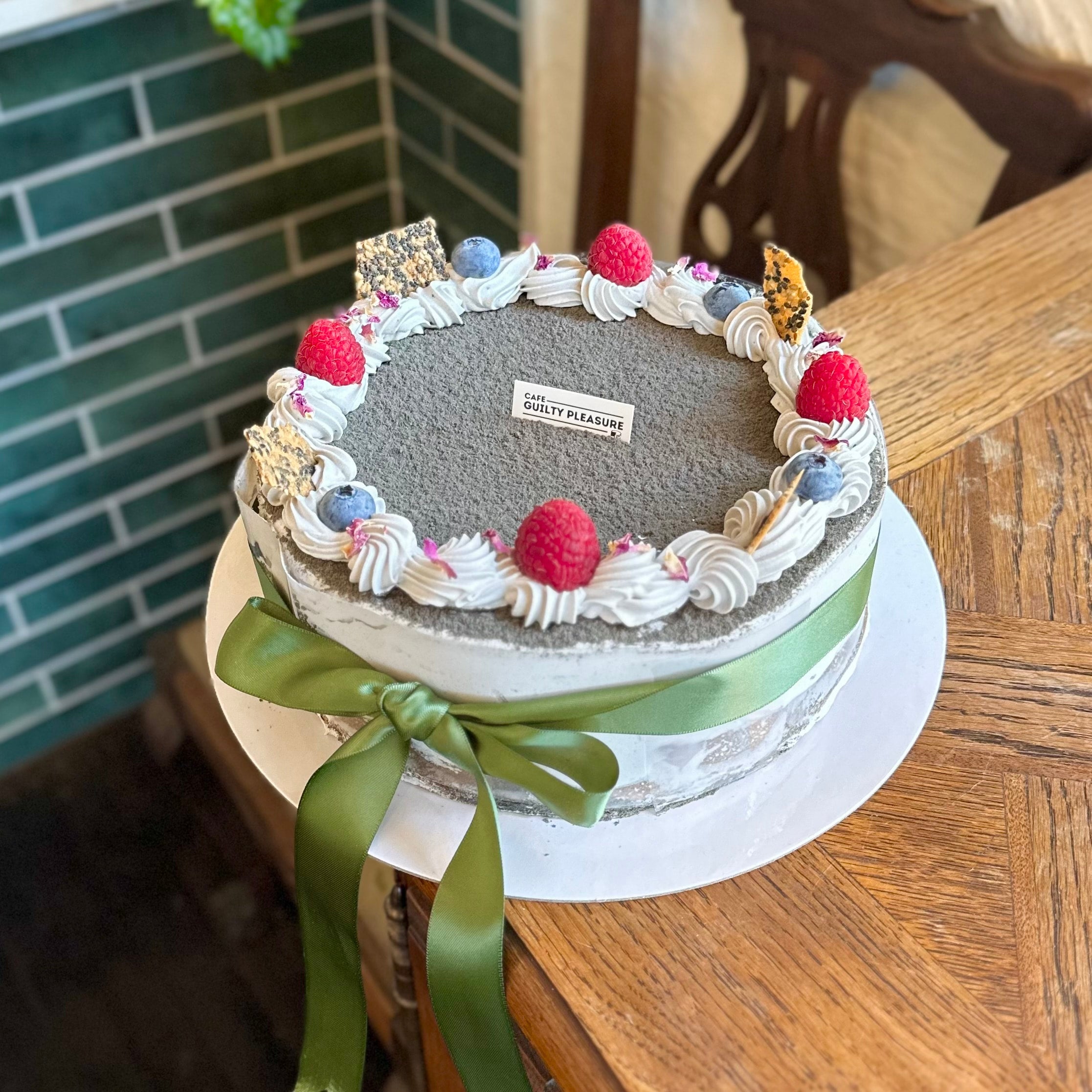 Black Sesame Chocolate Gateau Cake (Whole) | Cafe Guilty Pleasure