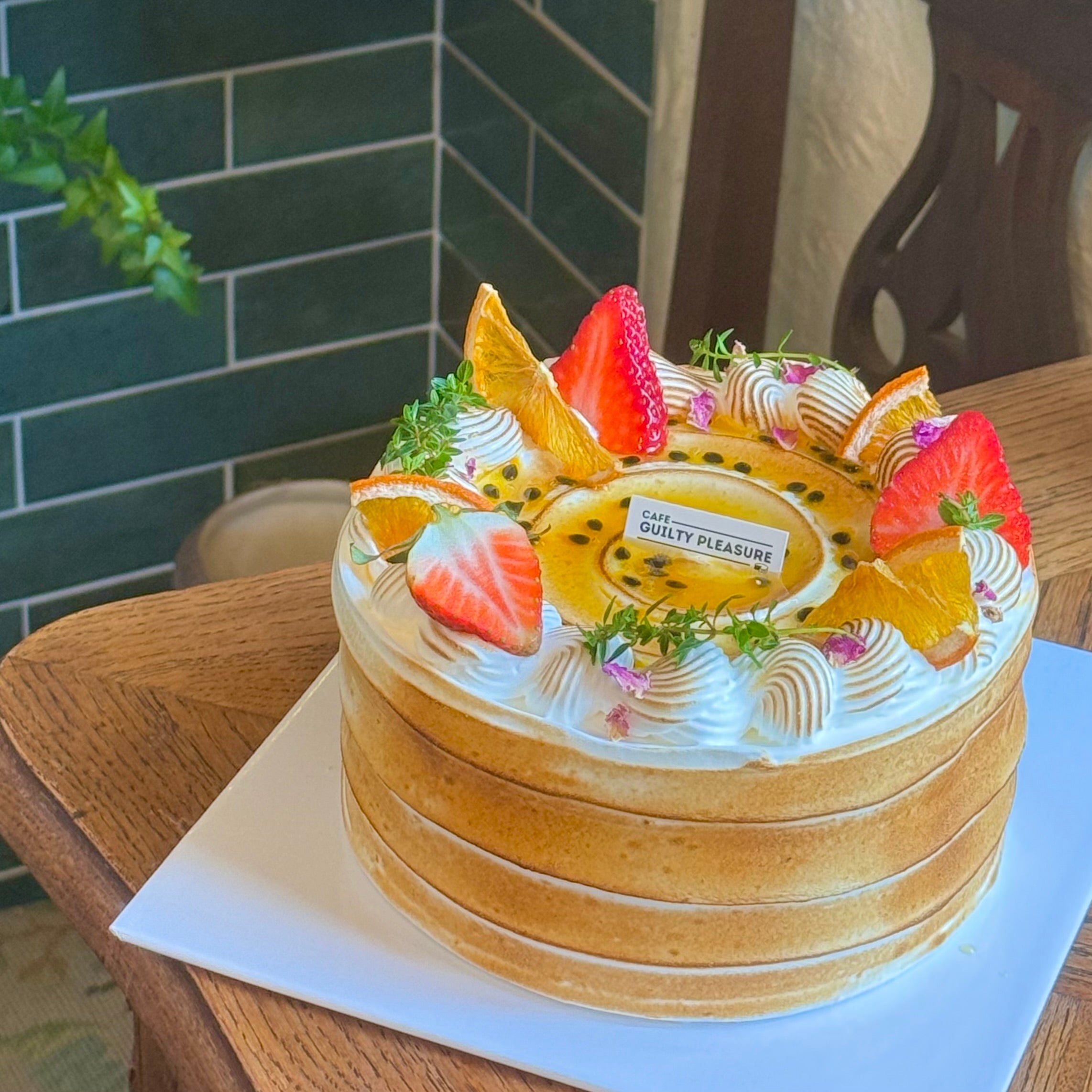 Passionfruit Meringue Cake (Whole) | Cafe Guilty Pleasure