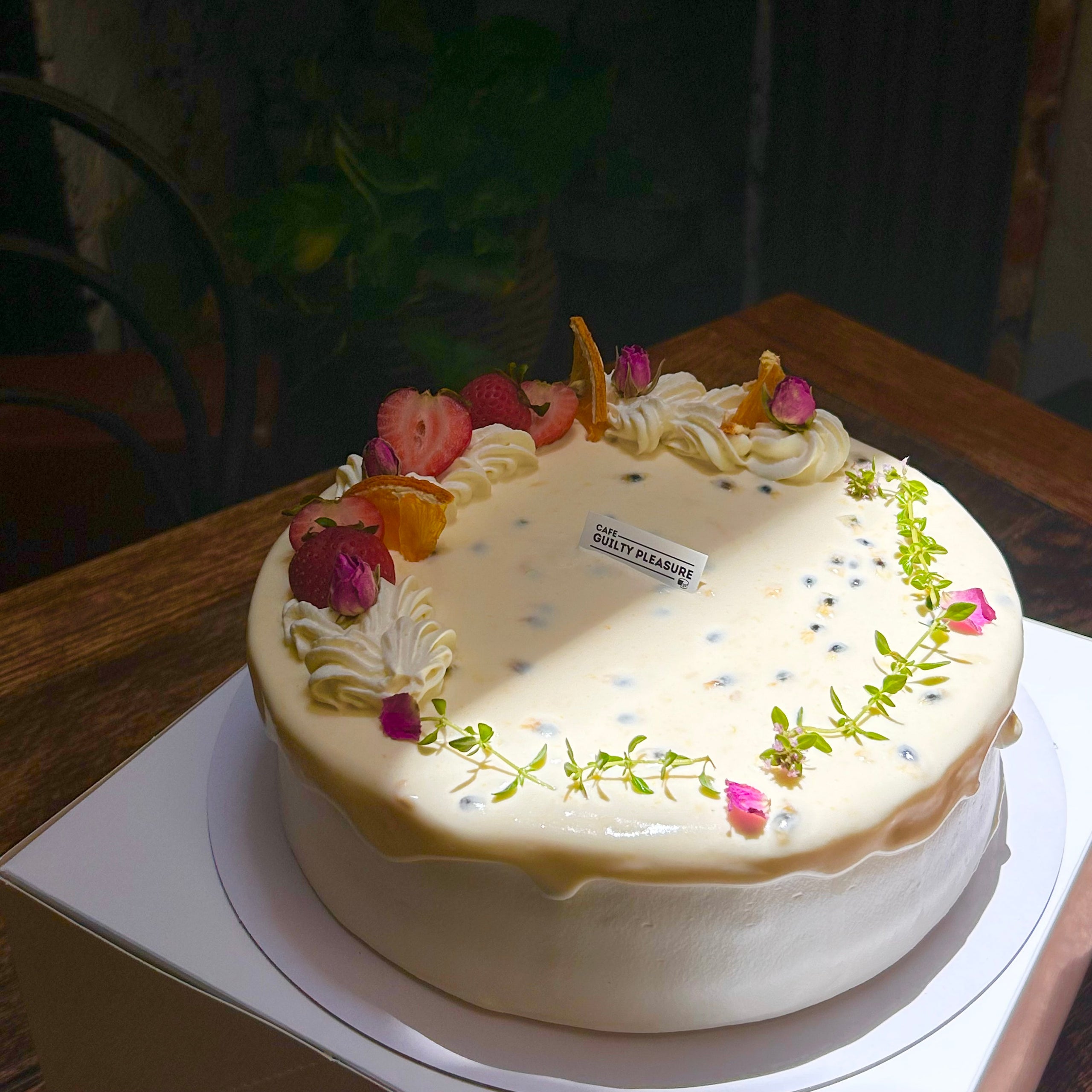 Passionfruit Yoghurt Cake (Whole) | Cafe Guilty Pleasure