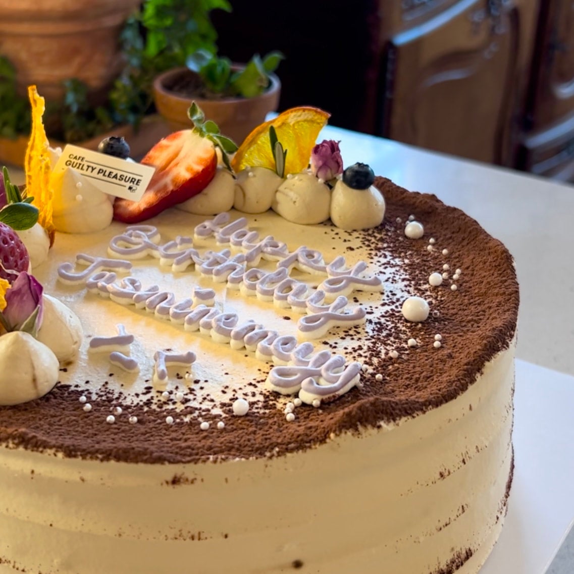 Plain Tiramisu Cake (Whole) | Cafe Guilty Pleasure